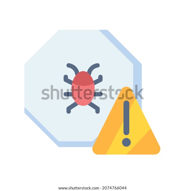 Warning Sign Bug Alert Danger Single Stock Vector (Royalty Free ...