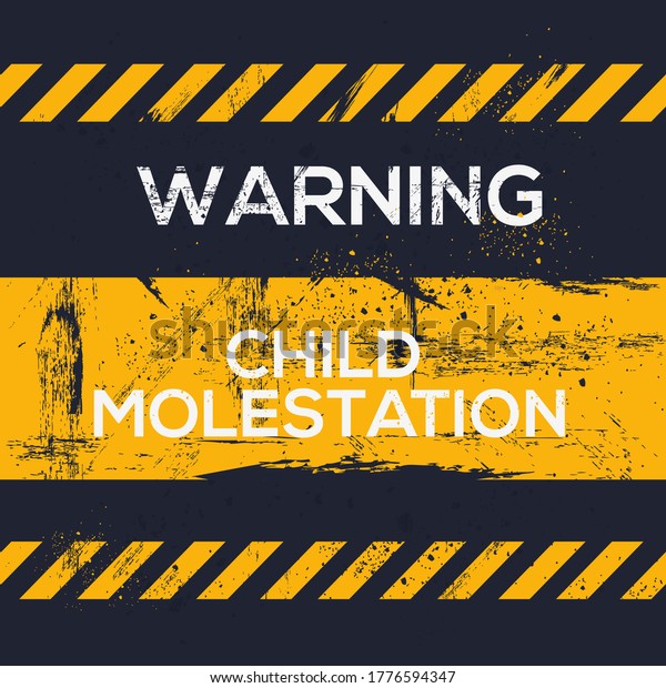 Warning Sign Child Molestation Vector Illustration 库存矢量图（免版税）1776594347 ...