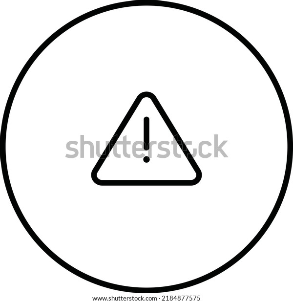 Warning Sign Circle Black White Outline: เวกเตอร์สต็อก (ปลอดค่า ...