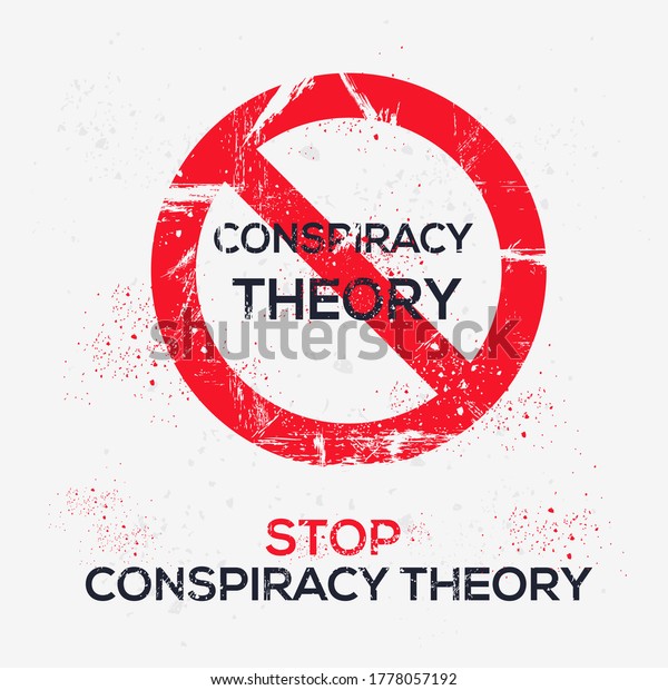 Signo de advertencia (teoría de conspiración),: vector de stock (libre ...