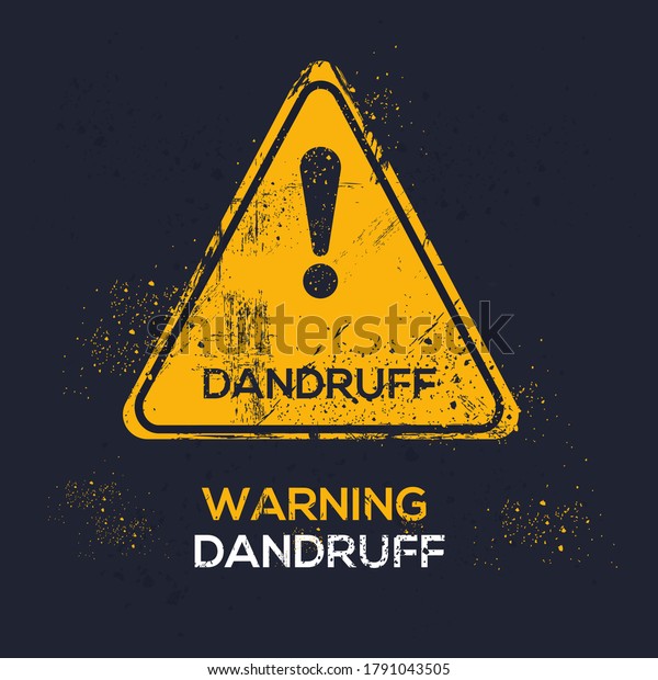 Warning Sign Dandruff Vector Illustration Stock Vector (Royalty Free ...