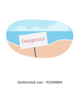 Warning Sign Dangerous Place Vector Illustration Stock Vector (Royalty ...