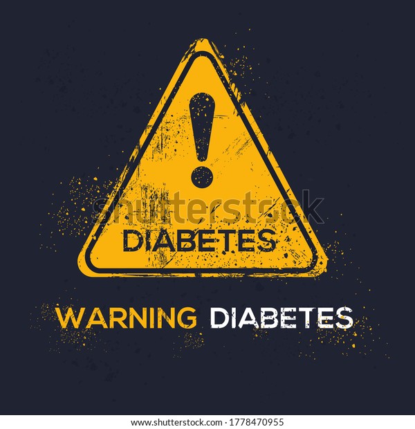 Warning Sign Diabetes Vector Illustration Stock Vector (Royalty Free ...