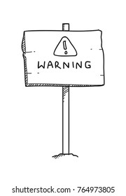 Warning Sign Doodle Stock Vector (Royalty Free) 764973805 | Shutterstock