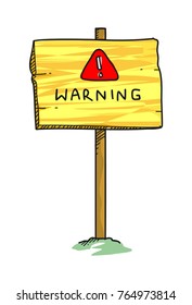 Warning Sign Doodle Stock Vector (Royalty Free) 764973814 | Shutterstock