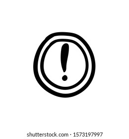 Warning Sign Doodle Icon Vector Hand Stock Vector (Royalty Free ...