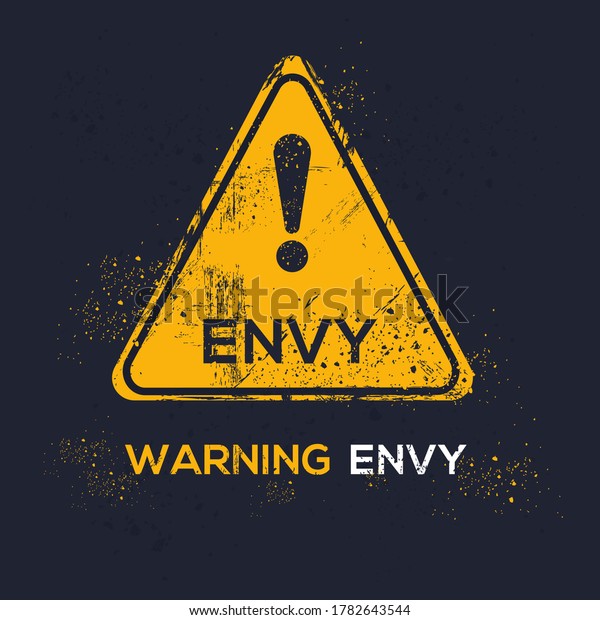 Warning Sign Envy Vector Illustration Stock Vector (Royalty Free ...