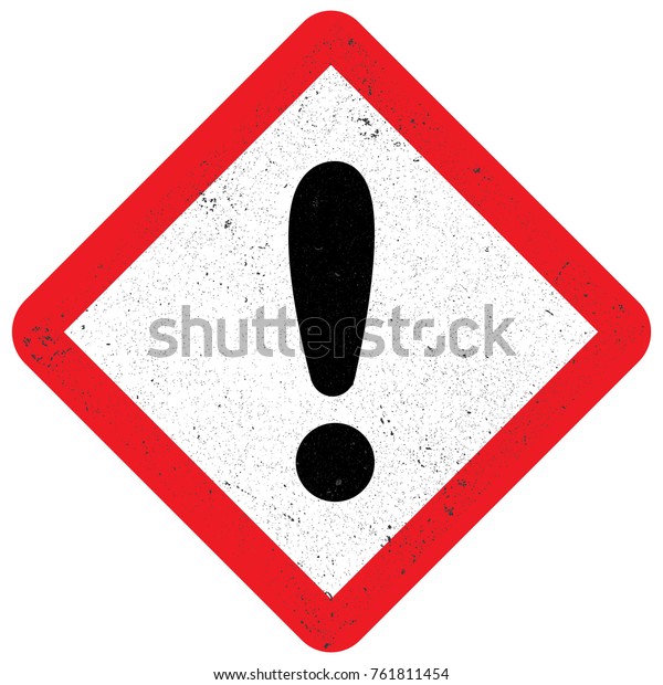 Warning Sign Exclamation Mark Red Square Stock Vector (Royalty Free ...