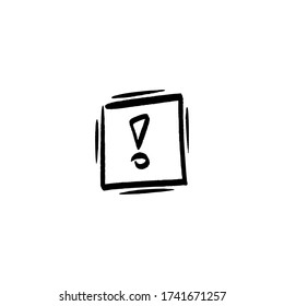 Warning Sign Exclamation Mark Square Attention Stock Vector (Royalty ...