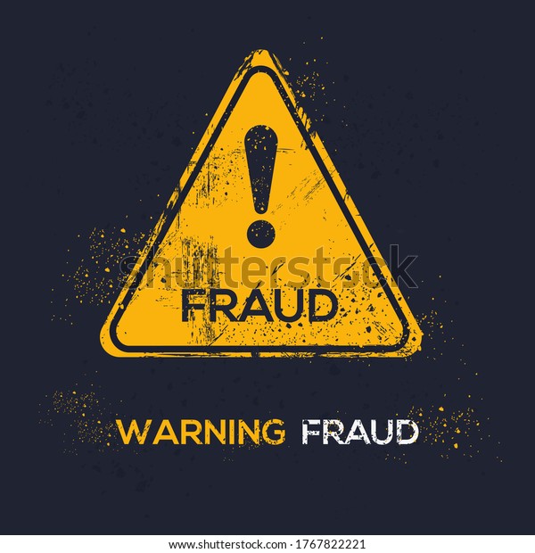 Warning sign (fraud), vector illustration.