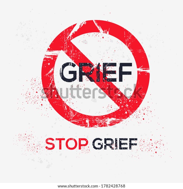 Warning Sign Grief Vector Illustration Stock Vector (Royalty Free ...