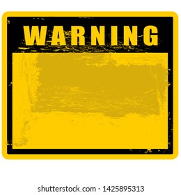 Warning Sign Grunge Background Stock Vector (Royalty Free) 1425895313