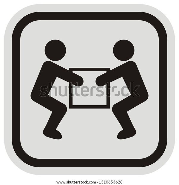 Warning Sign Handling Heavy Loads Vector Stock Vector (Royalty Free ...