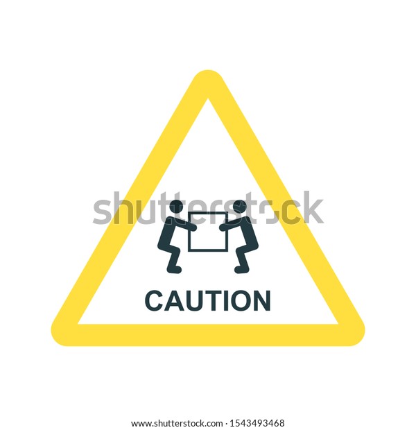 Warning Sign Handling Heavy Loads Vector Stock Vector (Royalty Free ...