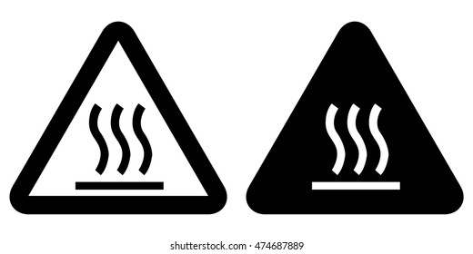 Warning Sign Hot Surface Vector Illustration Stock Vector (Royalty Free ...