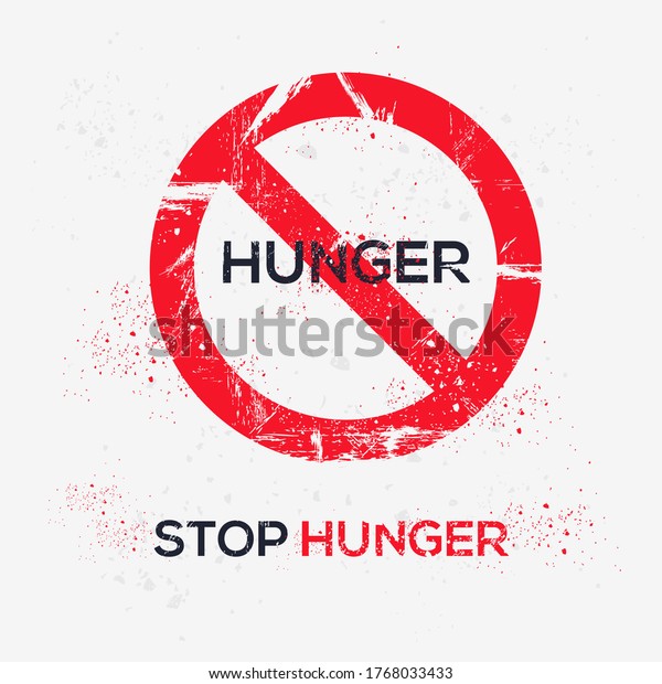 Warning Sign Hunger Vector Illustration Stock Vector (Royalty Free ...