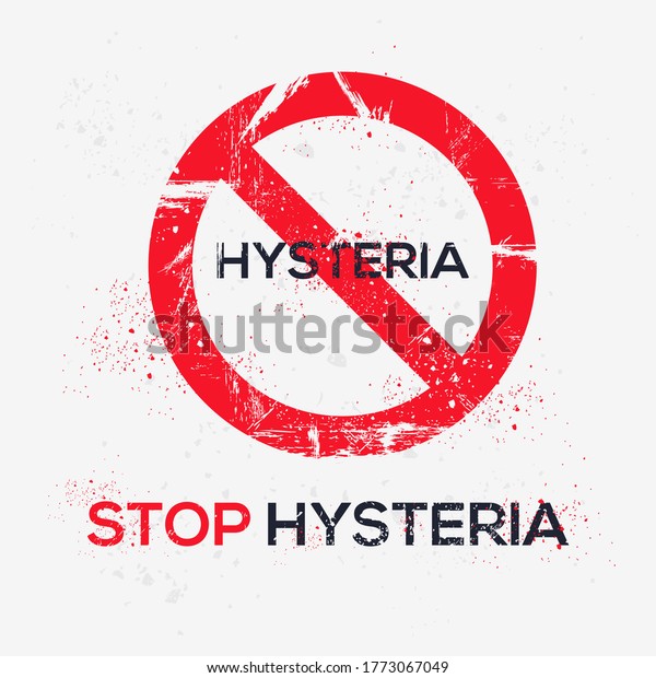 Warning Sign Hysteria Vector Illustration Stock Vector (Royalty Free ...