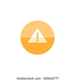 Warning Sign Icon Flat Color Circle Stock Vector (Royalty Free ...