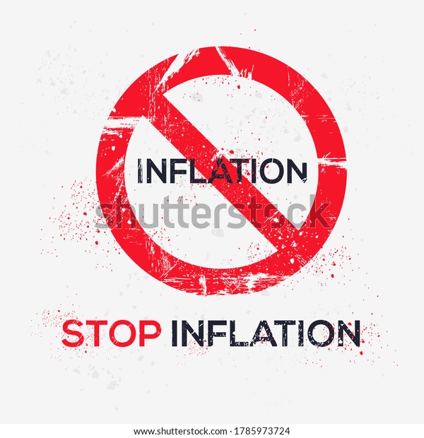 Warning Sign Inflation Vector Illustration 库存矢量图（免版税）1785973724 ...