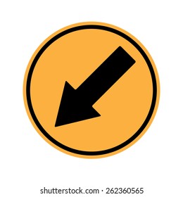 Warning Sign Keep Left Sign Stock Vector (Royalty Free) 262360565 ...