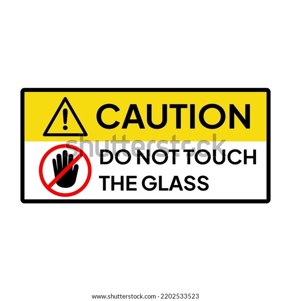 Warning Sign Label Industrial Caution Do Stock Vector (Royalty Free ...