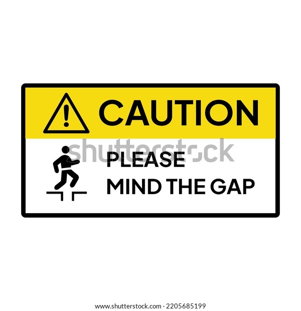 Warning Sign Label Industrial Caution Please Stock Vector (Royalty Free ...