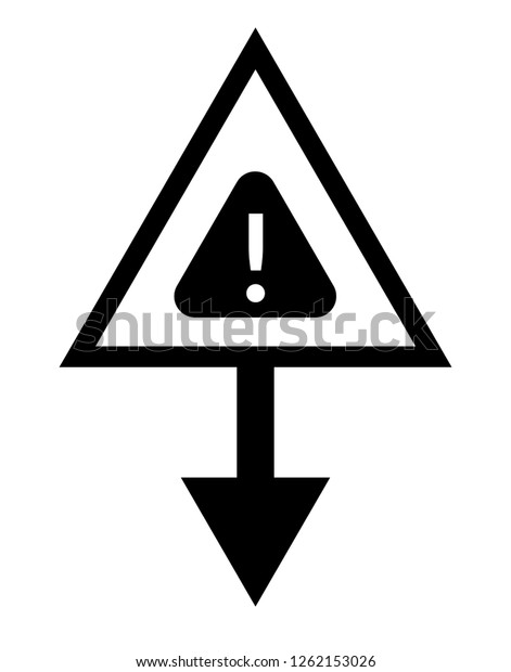 Warning Sign Map Pin Logo Concept Stock Vector (Royalty Free ...