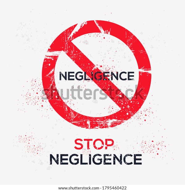 Warning Sign Negligence Vector Illustration Stock Vector (Royalty Free ...