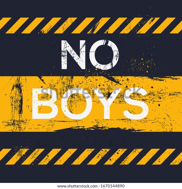 Warning Sign No Boys Vector Illustration Stock Vector (Royalty Free ...