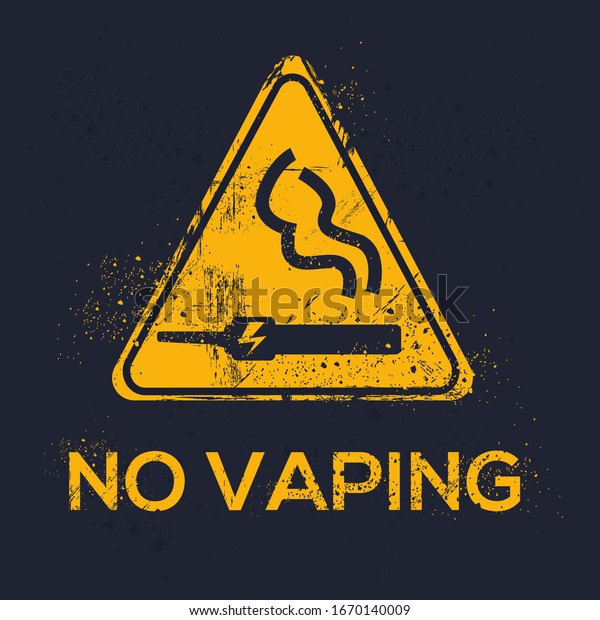 Warning Sign No Vaping Vector Illustration Stock Vector (Royalty Free ...