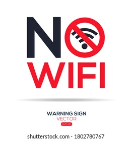 Warning Sign No Wifi Vector Illustration Stock Vector (Royalty Free ...