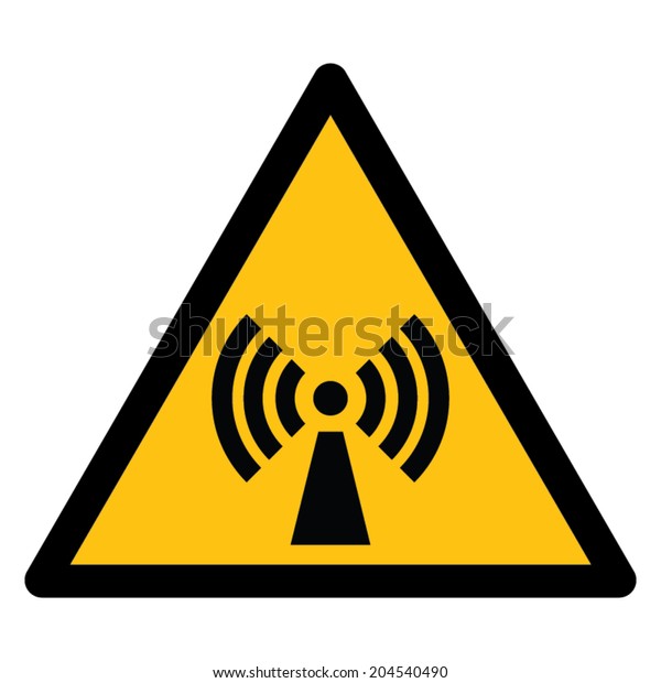Warning Sign Non Ionising Electromagnetic Radiation Stock Vector ...