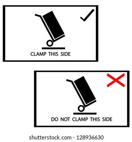 Vektor Stok Warning Sign On Boxmove This Sidedo (Tanpa Royalti ...