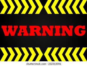 Warning Sign On Dark Background Stock Vector (Royalty Free) 232313596 ...