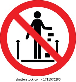 Warning Sign On Escalator Escalator Rules Stock Vector (Royalty Free ...