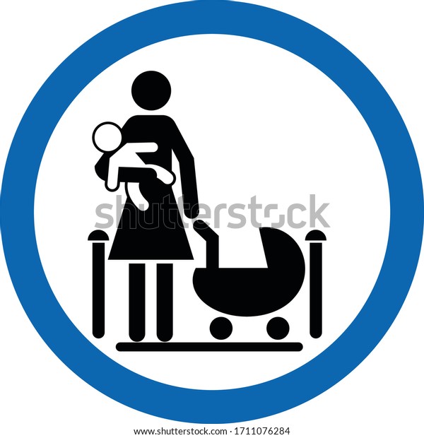 Warning Sign On Escalator Escalator Rules Stock Vector (Royalty Free ...