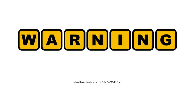 Warning Sign On White Background Stock Vector (Royalty Free) 1672404457