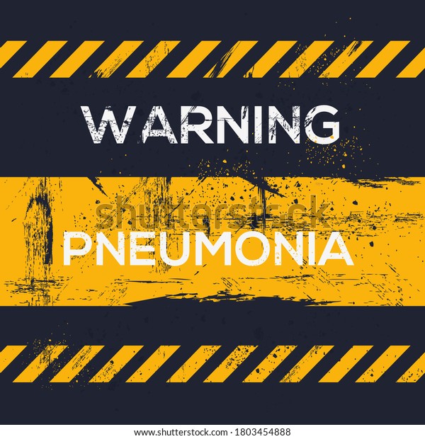 Warning Sign Pneumonia Vector Illustration: เวกเตอร์สต็อก (ปลอดค่า ...