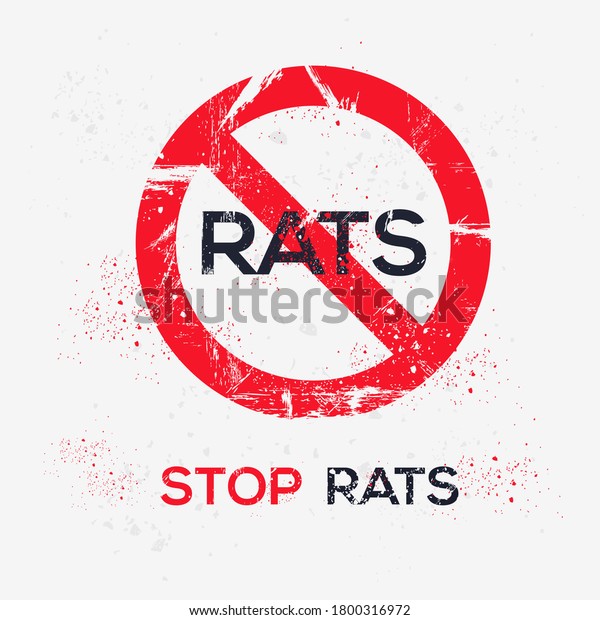 Warning Sign Rats Vector Illustration Stock Vector (Royalty Free ...