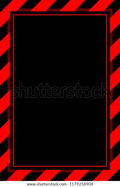 Warning Sign Red Black Stripe Frame Stock Vector (Royalty Free ...