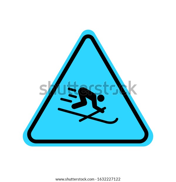 Warning Sign Ski Vector Illustration Stock Vector (Royalty Free ...