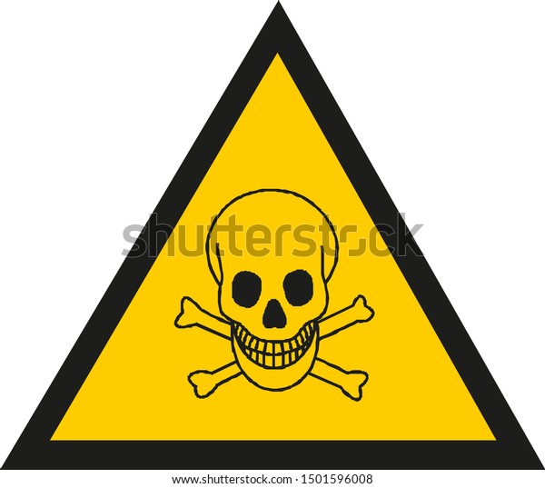 Warning Sign Skull Symbol Vector Illustration 库存矢量图（免版税）1501596008 ...