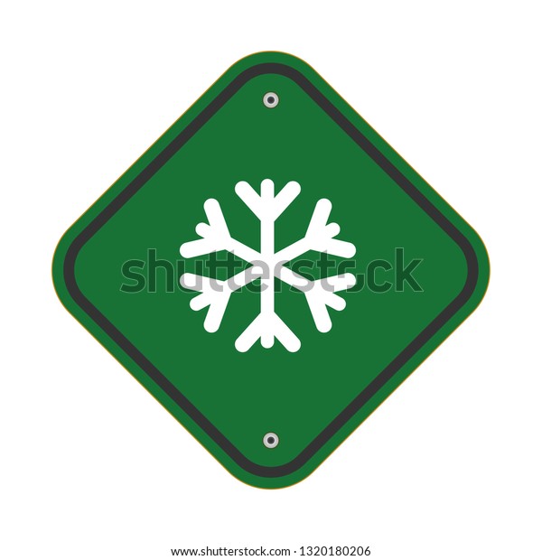Warning Sign Snowflake Symbol Stock Vector (Royalty Free) 1320180206 ...