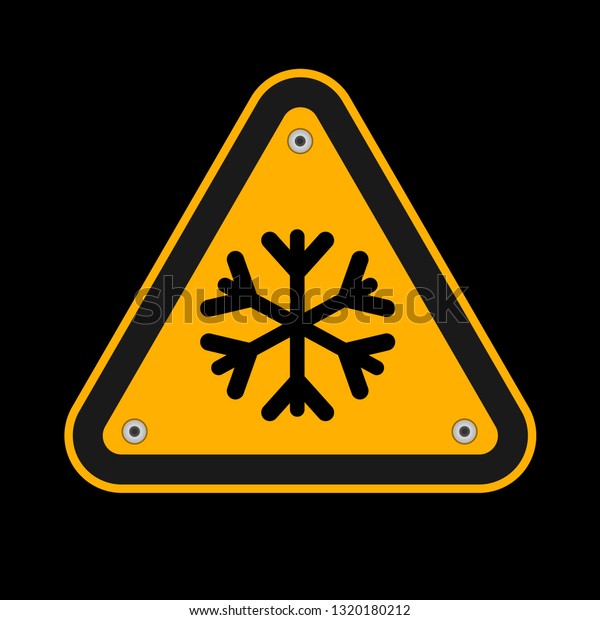 Warning Sign Snowflake Symbol Stock Vector (Royalty Free) 1320180212 ...
