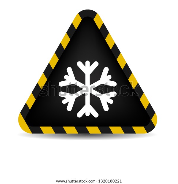 Warning Sign Snowflake Symbol Stock Vector (Royalty Free) 1320180221 ...