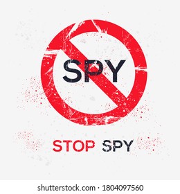 Warning Sign Spy Vector Illustration Stock Vector (Royalty Free ...