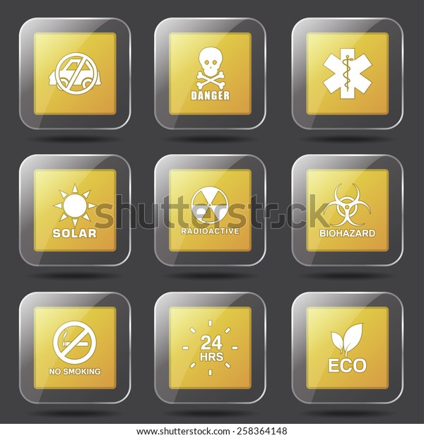 Warning Sign Square Vector Yellow Icon Stock Vector (Royalty Free ...