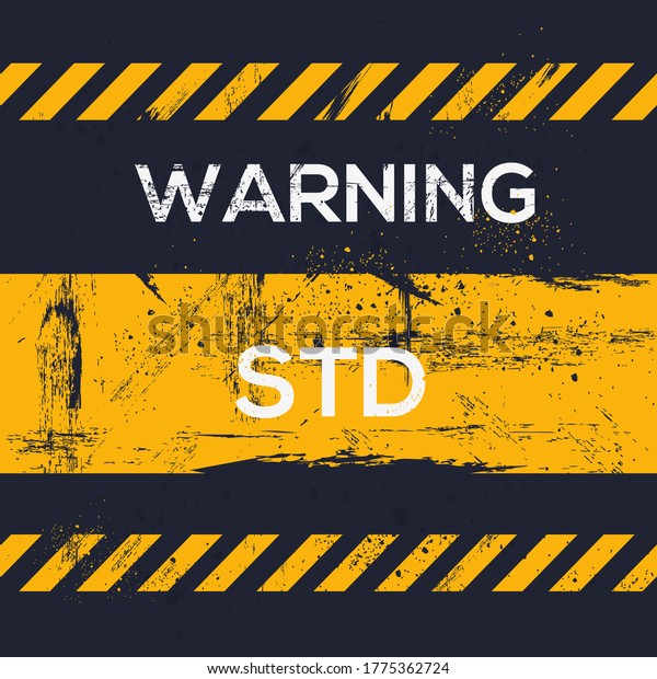 Warning Sign Std Sexually Transmitted Disease Stock Vector (Royalty ...