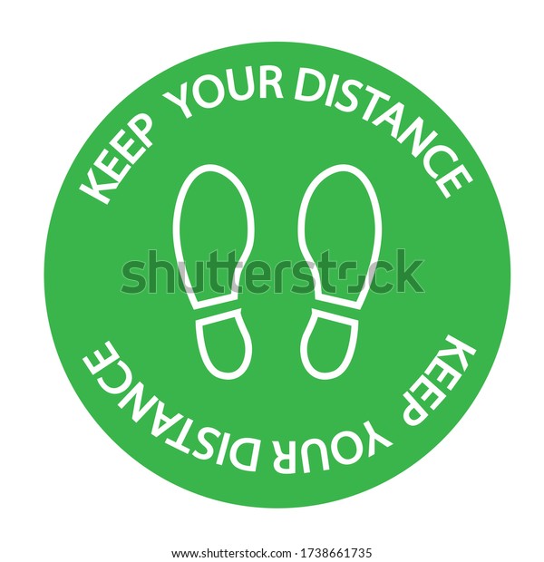 Warning Sign Sticker Reminding Importance Keeping Stock Vector (Royalty ...