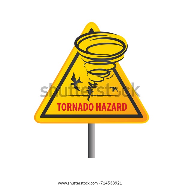 Warning Sign Tornado Hazard Stock Vector (Royalty Free) 714538921 ...